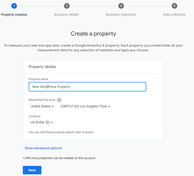 Setting up a new property in GA4 – Analytics Magic
